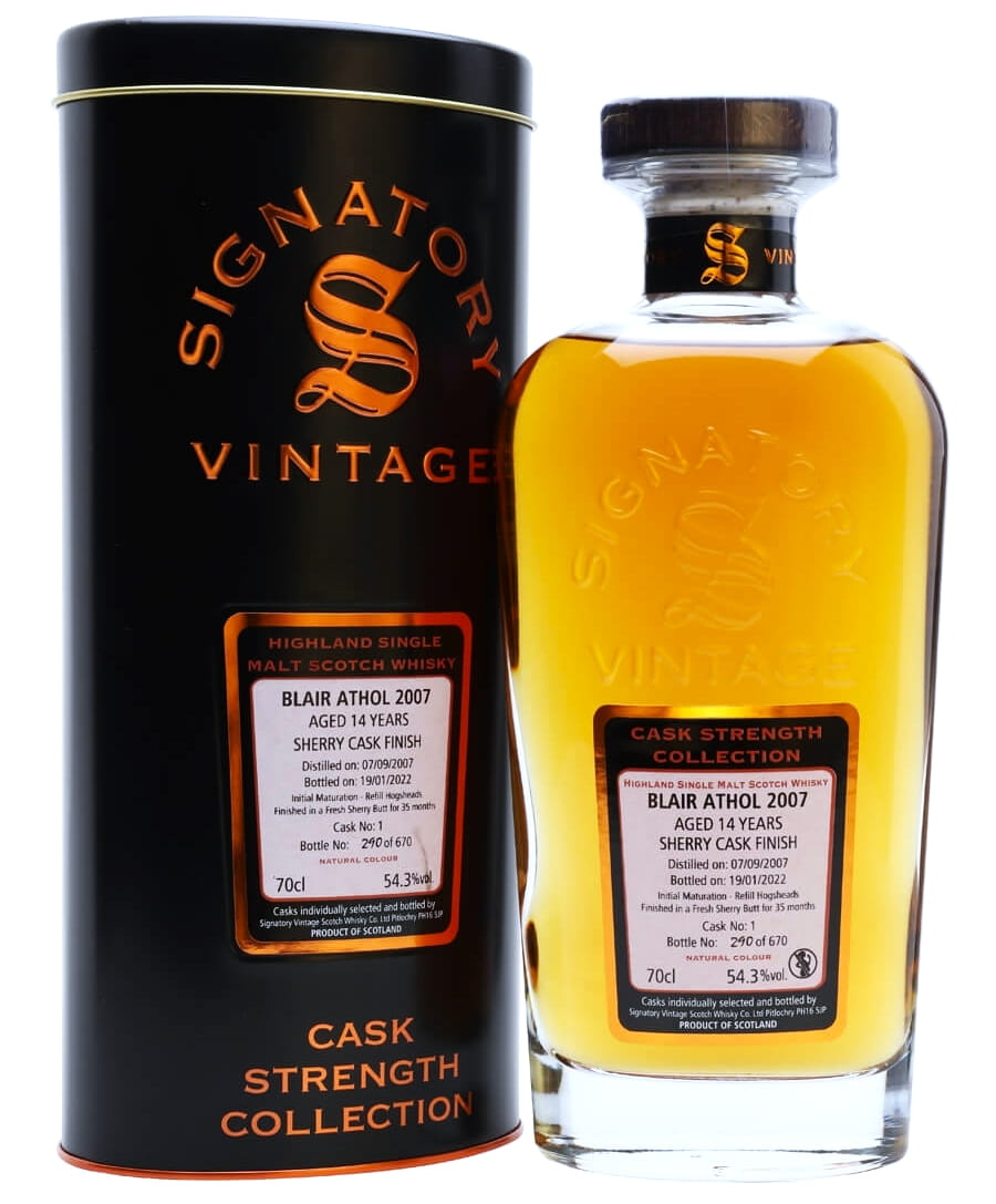 BLAIR ATHOL - Cask Strength Collection - Sherry Butt after Hogshead ...